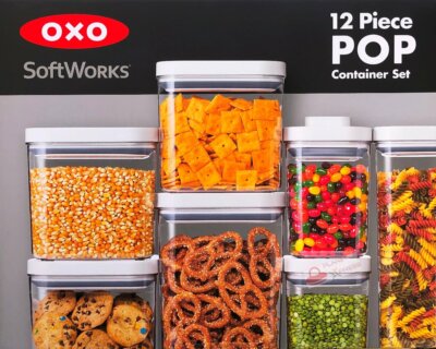 12 Piece OXO Softworks Pop Container Set Airtight Food Containers New ...