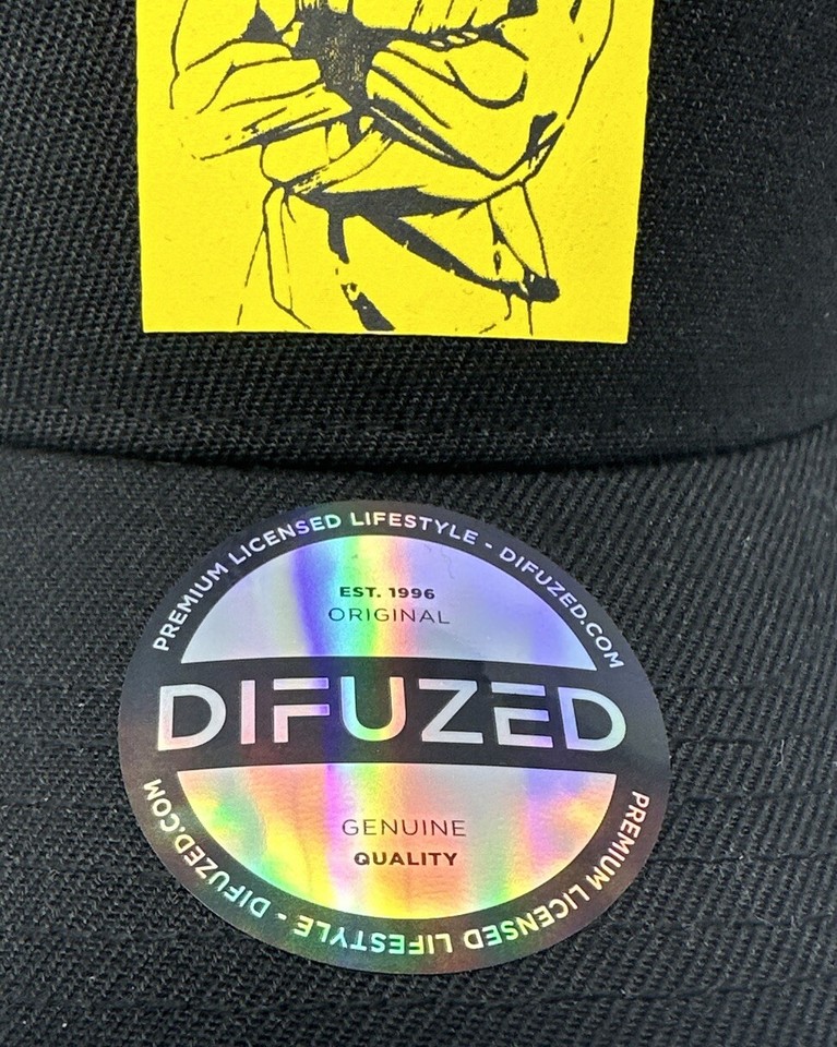 Street Fighter Ryu Hat SnapBack Black/Yellow - 90’s Video Game Retro ...