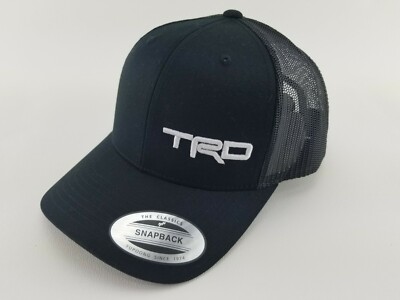 Black TRD TOYOTA CURVED BILL HAT CAP yupoong snapback trucker hat TRD ...