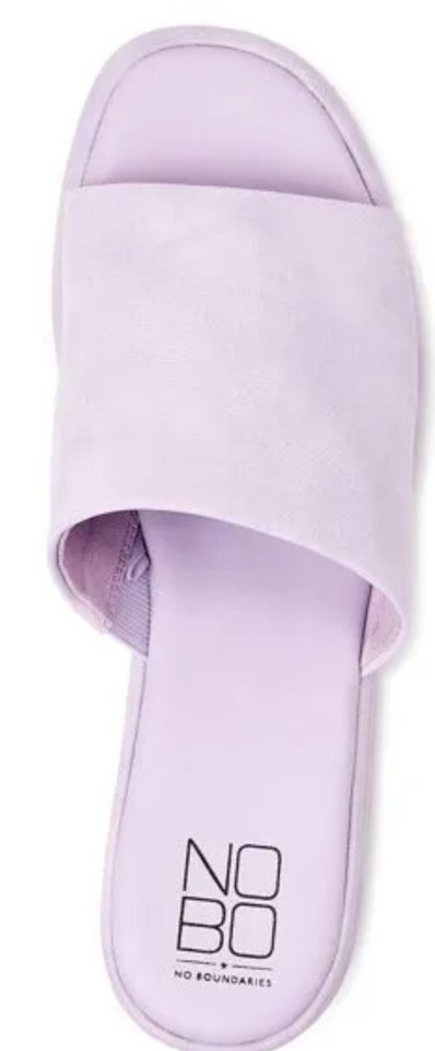 NOBO NO BOUNDARIES LAVENDER OPEN TOE FLATFORM COMFORT SOCK SHOES Sz 11 ...