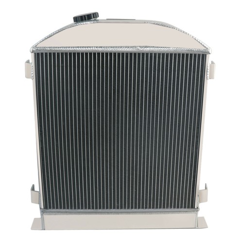4 Row Aluminum Radiator+Shroud+Fan For 1930-31 Ford Model A Chevy V8 ...