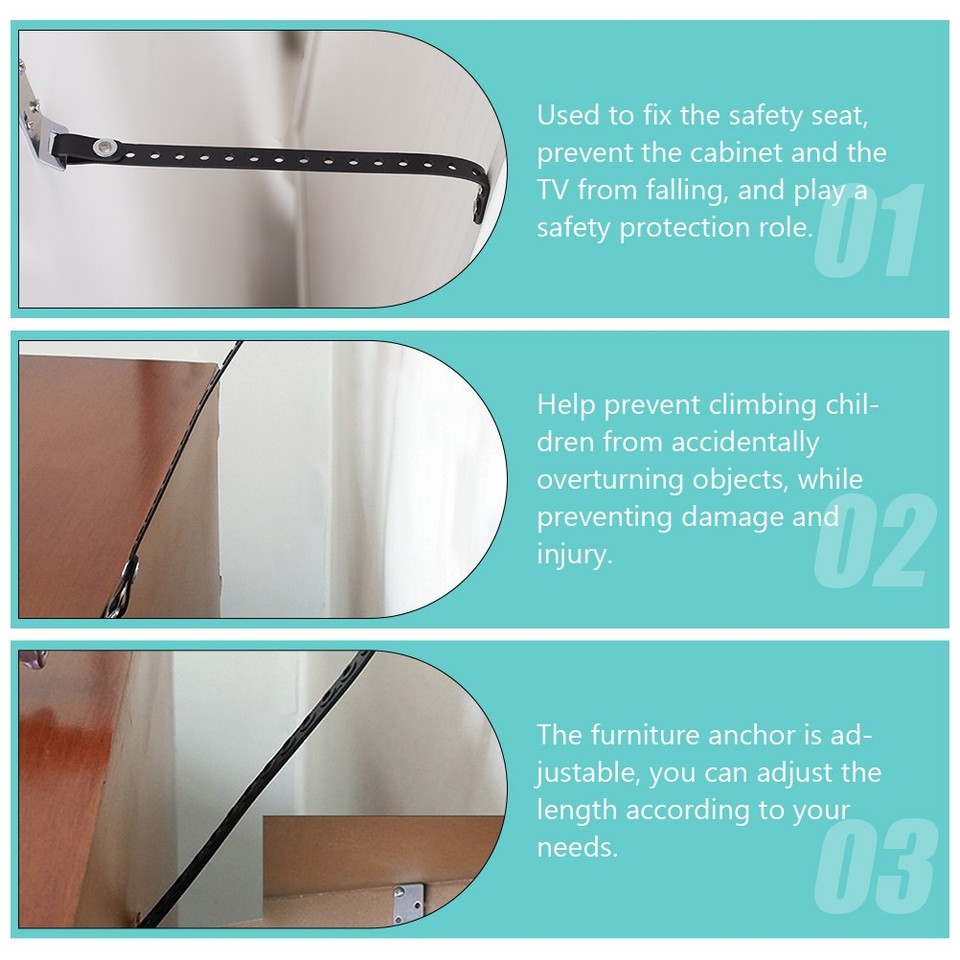 2 Pcs Anti-fall Device Toddler Furniture Anchors Child Safety Wall | eBay UK