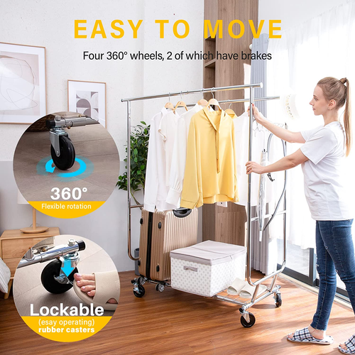 600 Lbs Raybee Rack Heavy Duty Garment Rack Rolling Commercial Grade | eBay