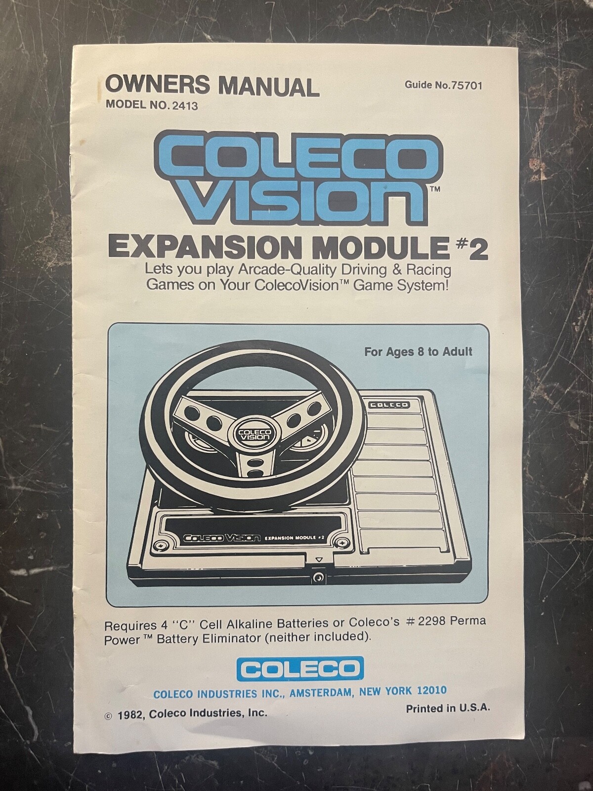 Expansion Module #2 Steering Wheel ColecoVision 1982 Video Game Owners ...