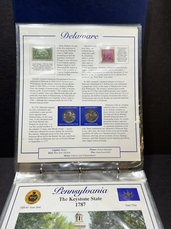 STATEHOOD QUARTERS COLLECTION VOLUME 1 POSTAL COMMEMORATIVE SOCIETY | eBay
