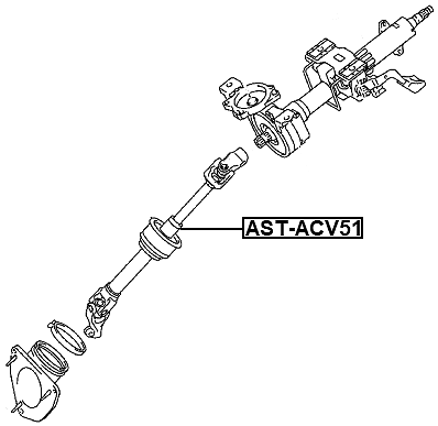 Intermediate Steering Shaft Febest AST-ACV51 OEM 45220-33310 | eBay