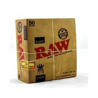 RAW RIZLA CLASSIC KING SIZE SLIM 110MM ROLLING PAPER WITH ROACH FILTER ...