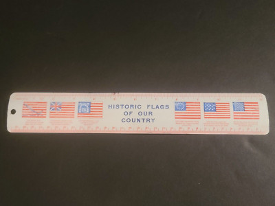 Vintage Historic Flags of Our Country Metal Ruler | eBay