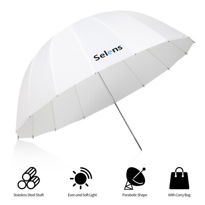 Selens 105cm White Diffusion Parabolic Reflective Umbrella 16 Pod ...