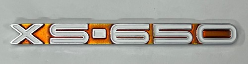 XS650 SIDE COVER BADGE for YAMAHA XS1 XS2 1969-1972 ORANGE XS-650 ...