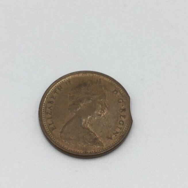 1965 Canada Penny with Clipped Planchet - 1 Cent - Error - Rare | eBay