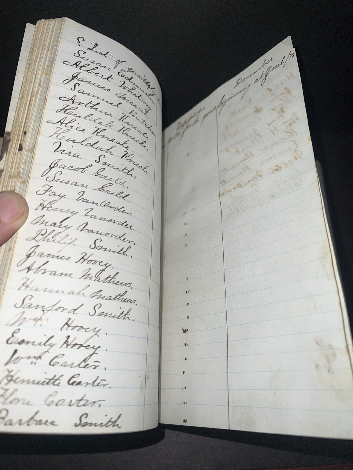 Antique Victorian Hand Written Ledger Catlin New York Grange Chemung Co ...