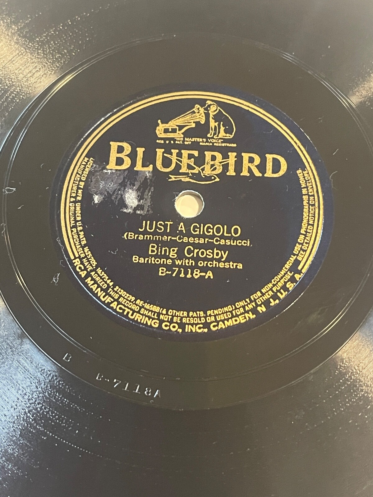 BING CROSBY JUST A GIGOLO / KUSS COLUMBO SWEET AND LOVELY BLUEBIRD-7118 ...