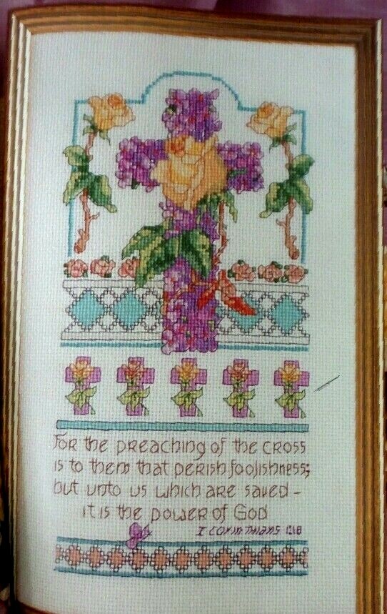 Cross Stitch Pattern PREACHING Of The CROSS Easter Bible Verse 1 Corn 1 ...