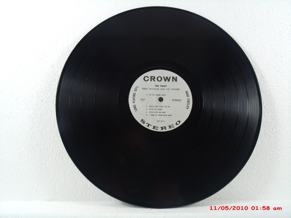 TEDDY REYNOLDS AND THE TWISTERS -(LP)- THE TWIST - CROWN RECORDS STEREO ...