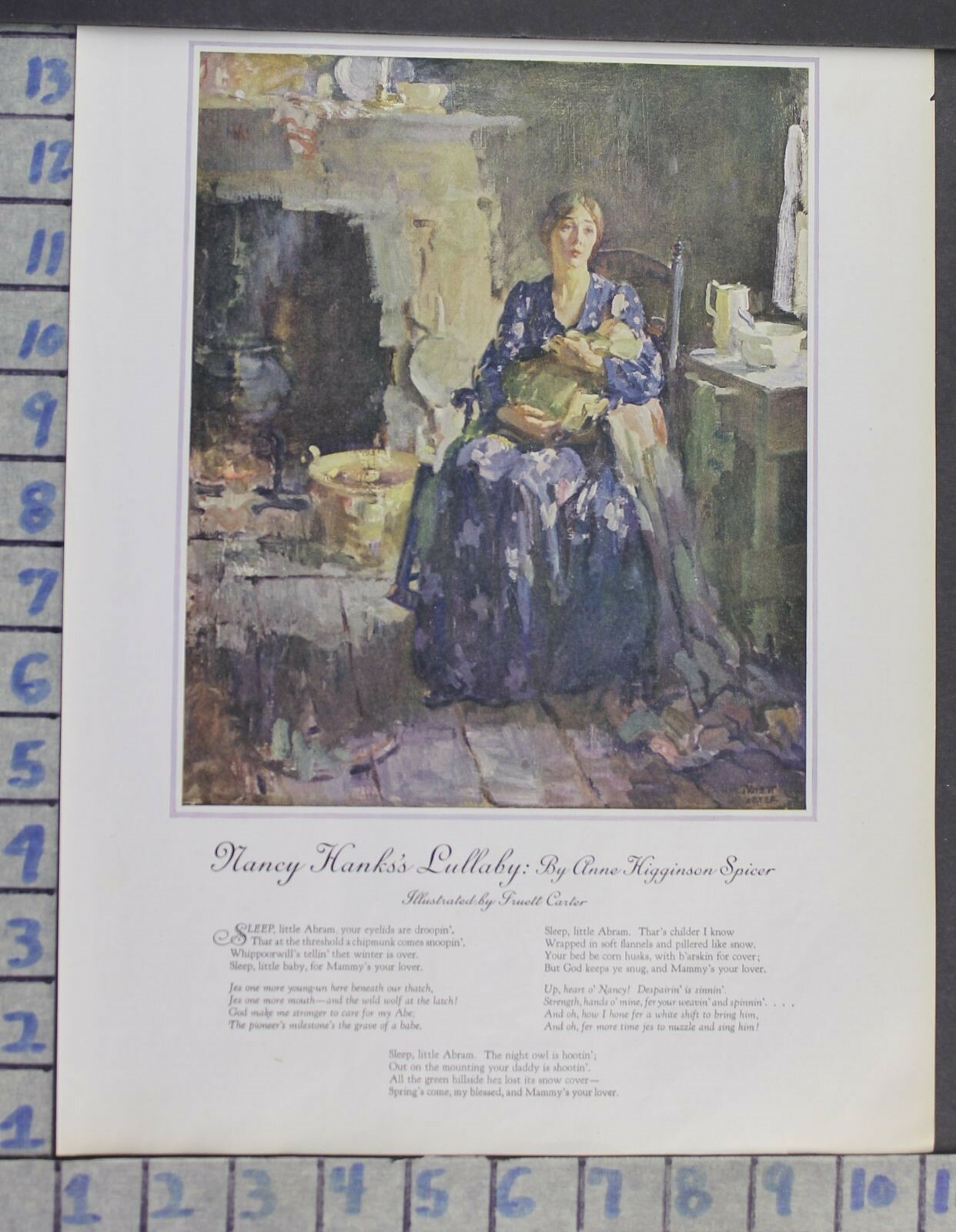 1928 LULLABY BABY SPICER POEM NANCY HANKS'S SONG NURSERY VINTAGE AD ...