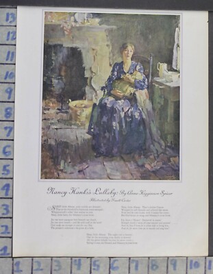 1928 LULLABY BABY SPICER POEM NANCY HANKS'S SONG NURSERY VINTAGE AD ...