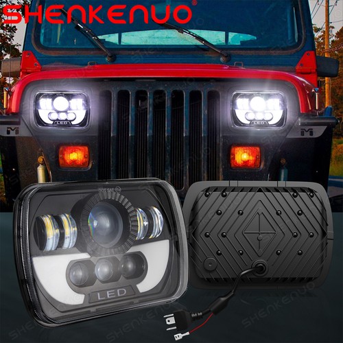 For Mack CH CS300T CH600 CS200P LED Headlight Sealed Beam DRL H6054 7X6 ...