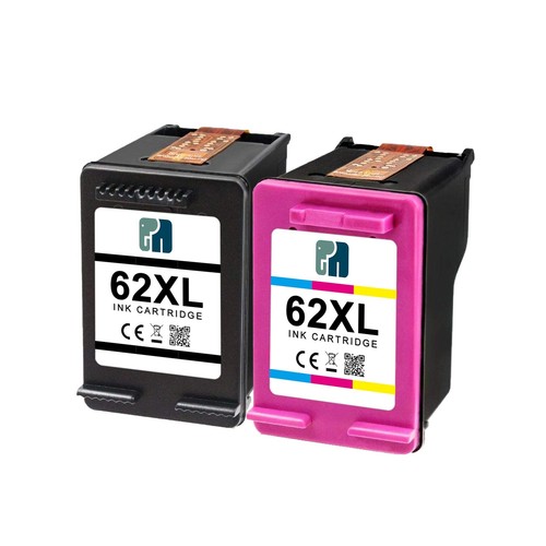 2 Pack Compatible Ink 62XL 62 XL for HP ENVY 5640 5642 5643 5644 5660 ...