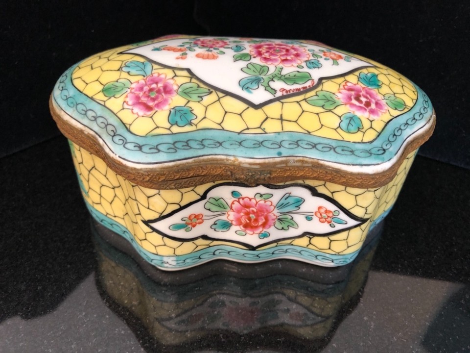 19th Century Antique X large trinket box FBS FerdInand Co France signed ...
