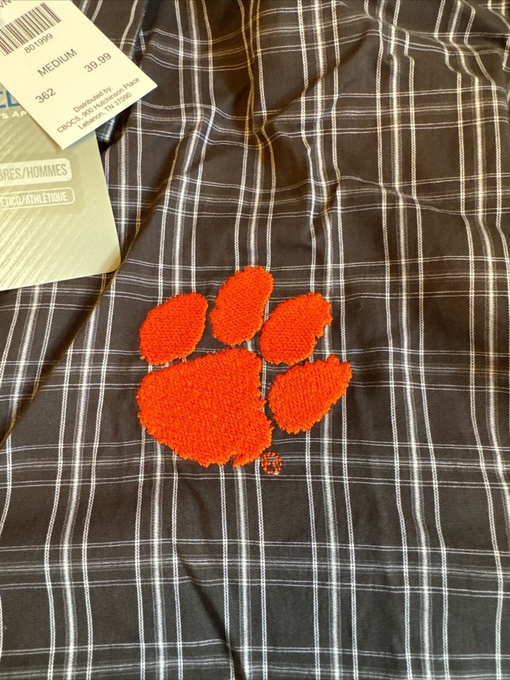 Men’s Protege Button Up Clemson Shirt Size Medium NWT | eBay