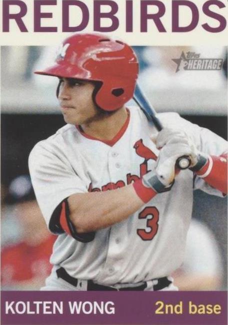 2013 Topps Heritage Minor League Edition - Kolten Wong #198 Bat on ...