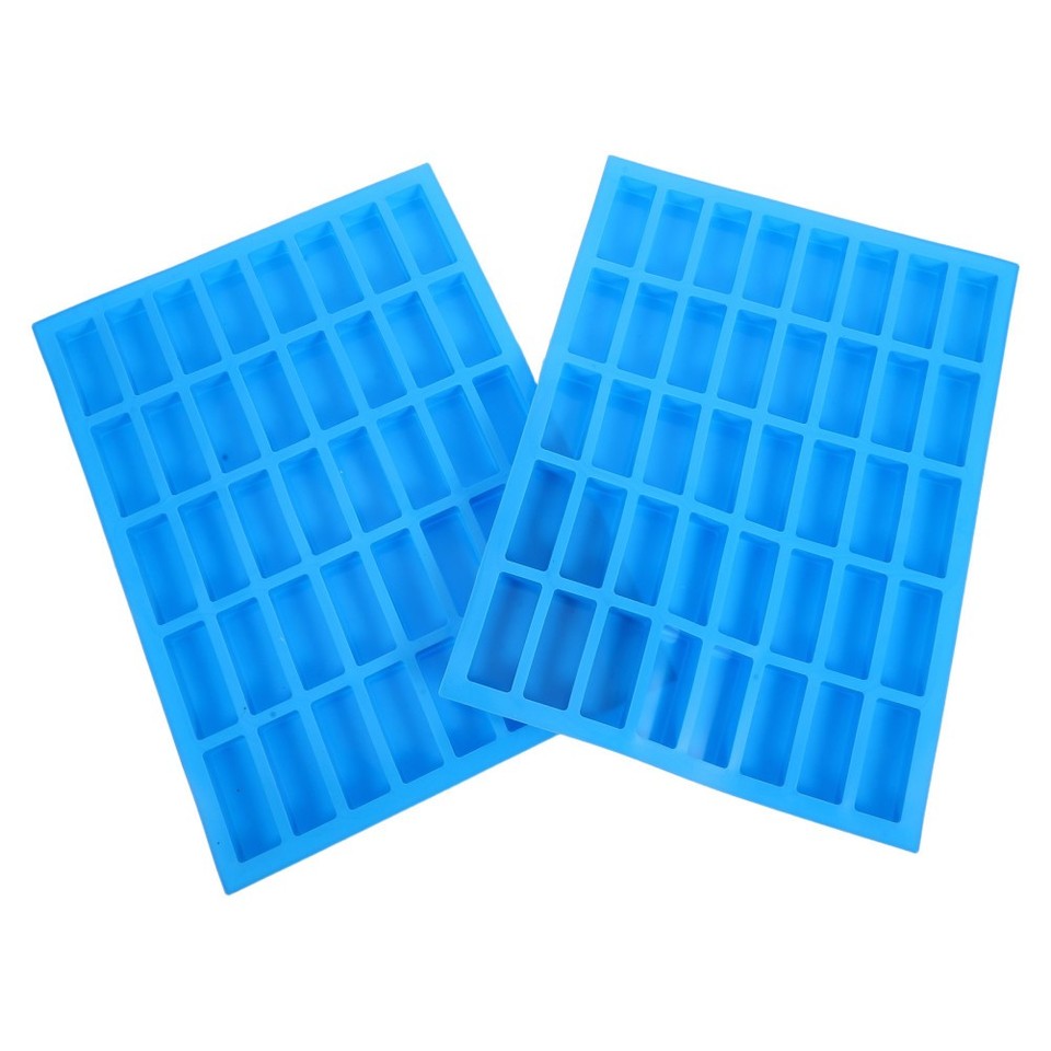 2pcs Silicone Rectangle Candy Mold 40 Grid Tray For Chocolate Cake ...