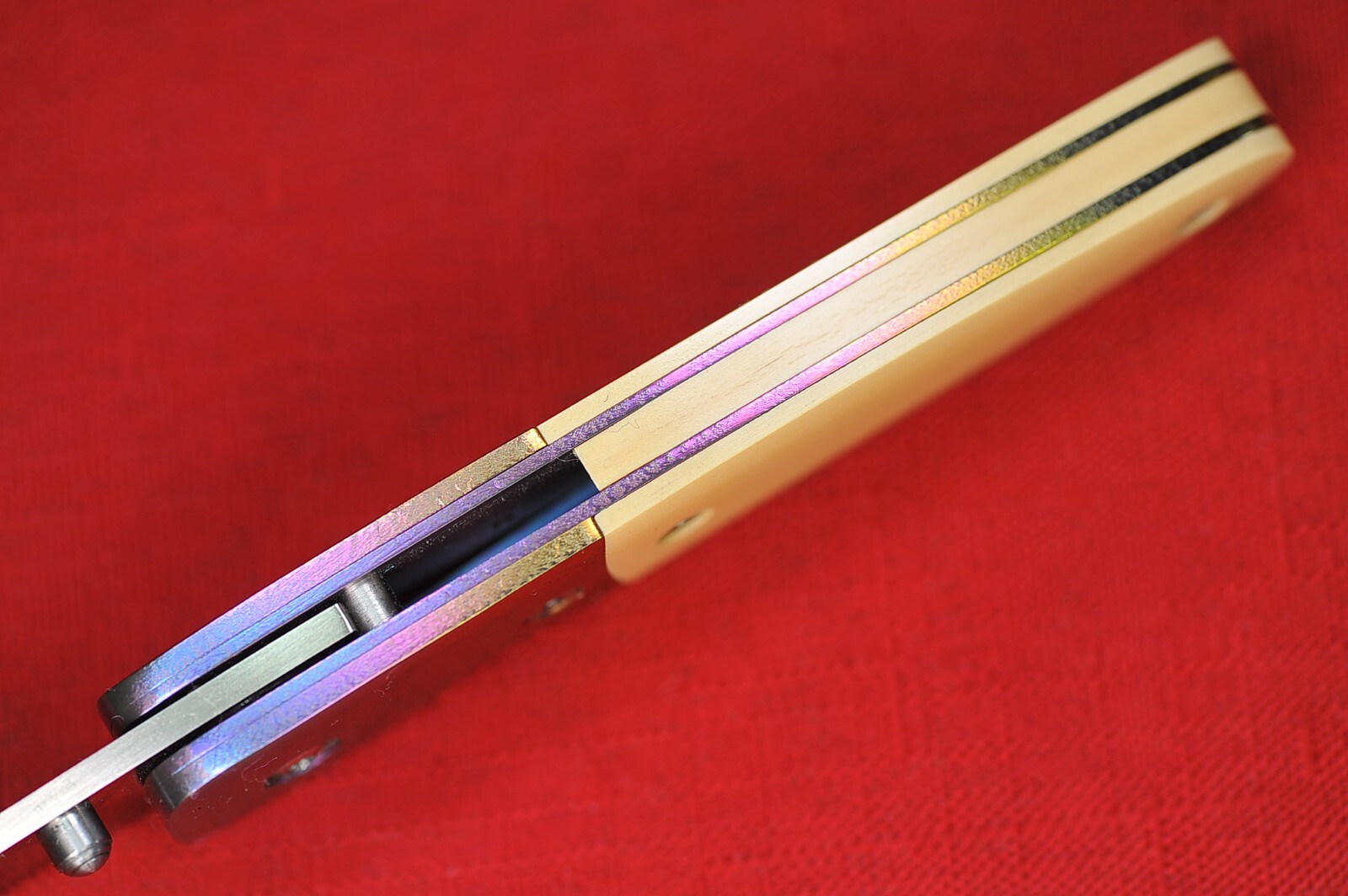 Benchmade Mel Pardue 850 ATS-34 Blade, Titanium Bolstered White Micarta ...