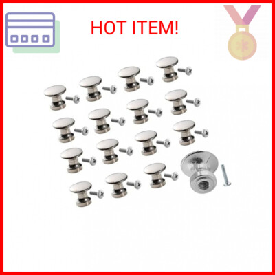 16Pcs Chrome Mini Cabinet Knobs Small Drawer Knobs 11.5mm Diameter ...