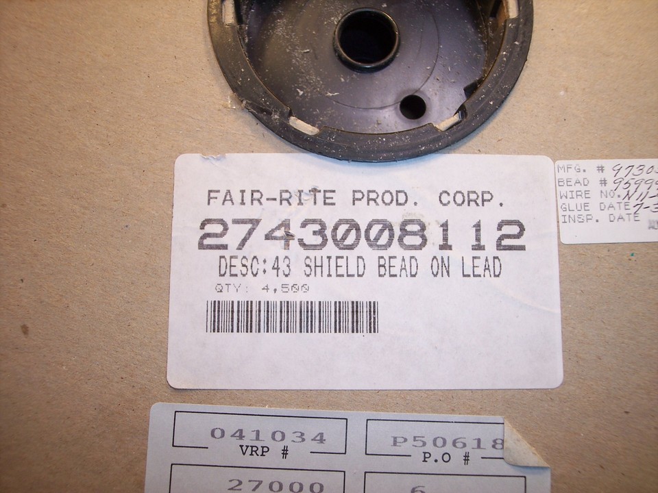 QTY (50) 2743008112 FAIR-RITE AXIAL CYLINDRICAL FERRITE CORE 180 Ohm 43 ...