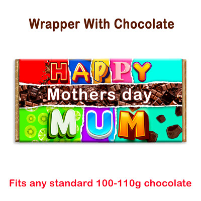 Happy Mother's Day Mum Novelty Chocolate Bar Wrapper Gift Present Mummy ...