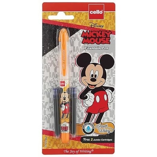 Cello Disney Mickey Mouse Fountain Pen With Free Two Super Jumbo ...