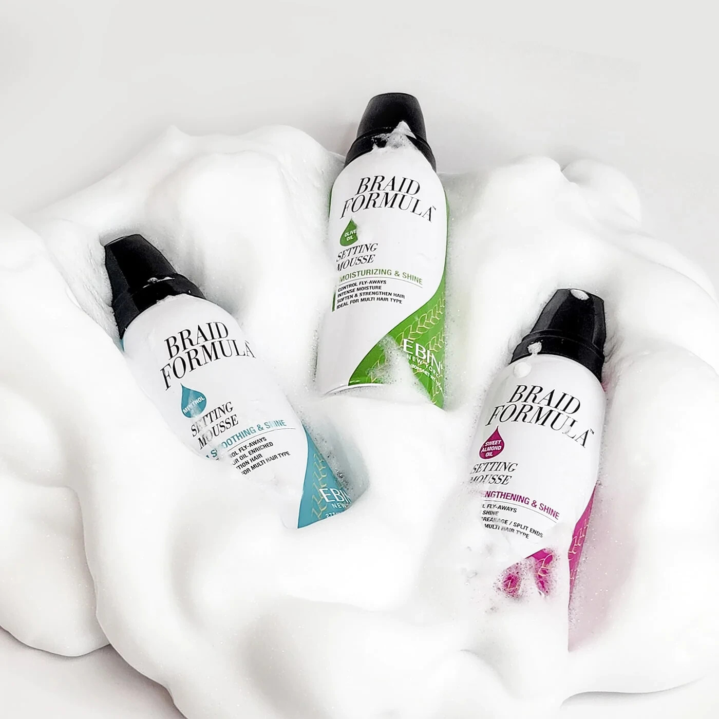 Ebin New York Braid Formula Setting Mousse - All Flavours | eBay UK