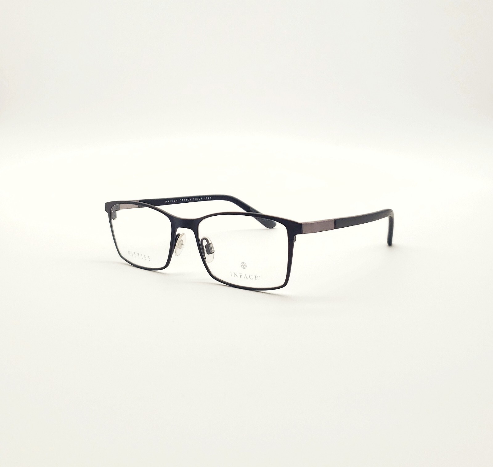 INFACE NIFTIES IF8458-6031 BLACK/GUN PETITE EYEGLASSES FRAME 46-15-135 ...