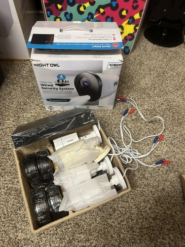 Night Owl Security System 4 Camera 12 Channels DVR 1TB 1080P. FOR PARTS ...