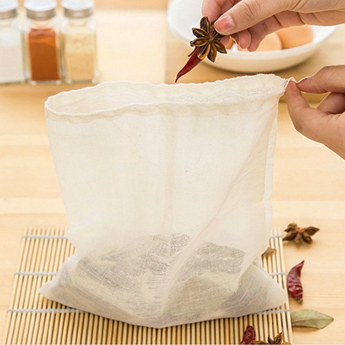100 Pack 6"x 8" Cotton Muslin Drawstring Reusable Mesh Bath Soap Herbs ...
