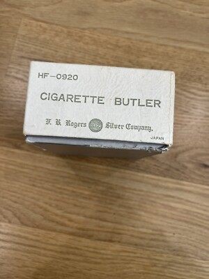 F.B. ROGERS Silver Co. Cigarette Butler New Complete In Box | eBay