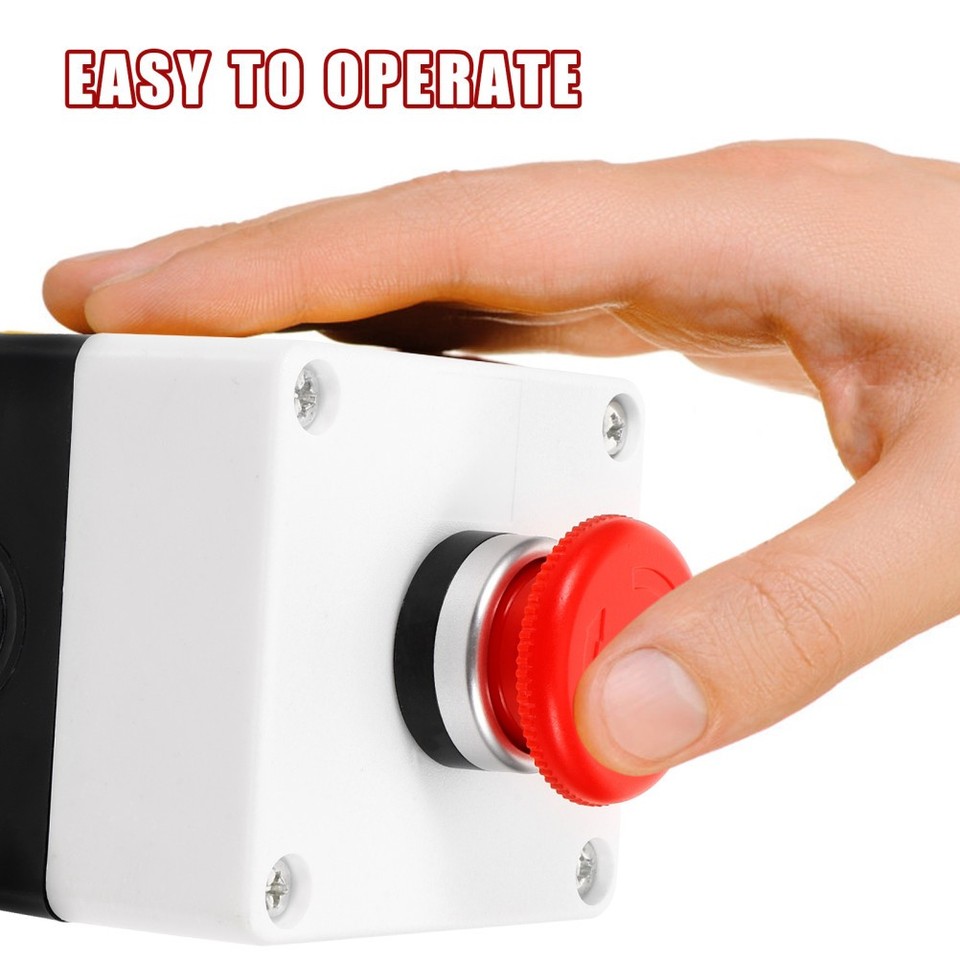 Start Stop Button Push Cover Equipment Momentary Industrial Emergency ...