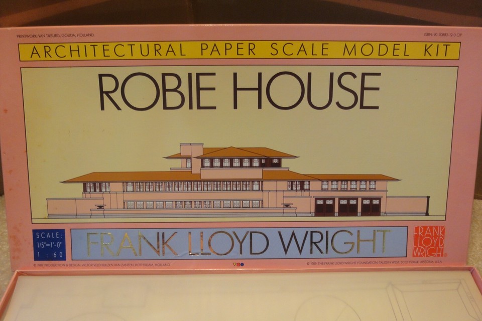 Vintage Frank Lloyd Wright, Robie House architectural scale model kit ...