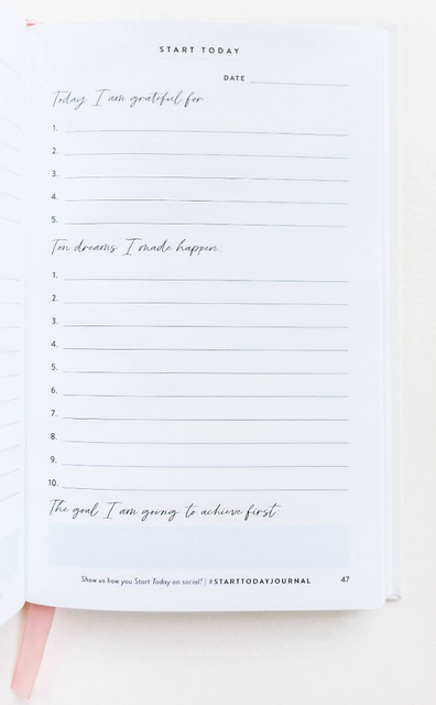 Rachel Hollis Start Today Journal Hardcover 90 Pages Fill in Blank ...