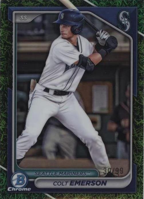 2024 Bowman Draft - Chrome Colt Emerson #BDC-15 Green Grass Refractor ...