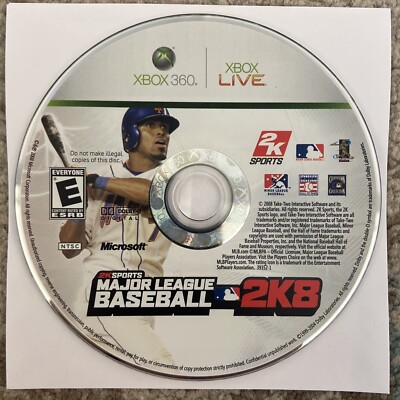 🔥 Major League Baseball MLB. 2K8 (Xbox 360, 2008) VG Disc Only! See ...