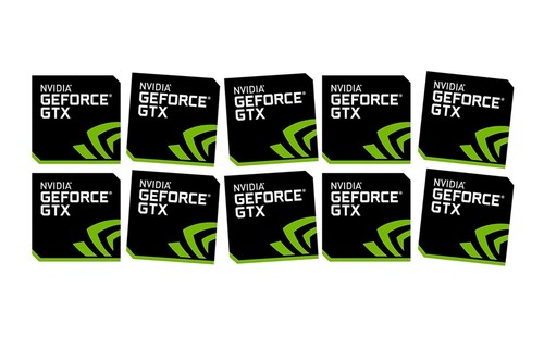10 pcs Nvidia GeForce GTX Sticker 17.5 x 17.5mm Case Badge Label Logo ...