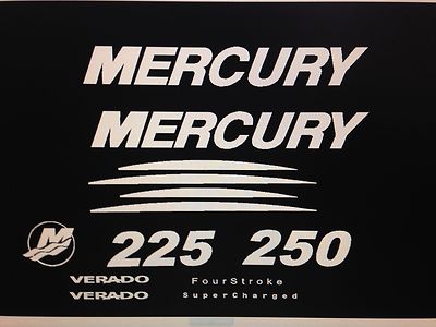 Mercury Verado Four Stroke Generation 2 Decal sticker 200 hp - 300 hp ...