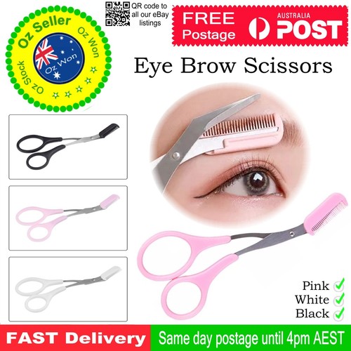 Eyebrow Scissors Trimmer Comb Trimming Hair Grooming Cutter Eyelash ...