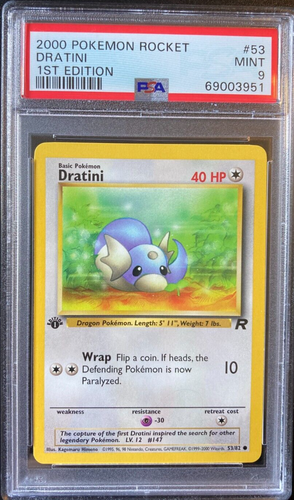 Pokemon 1st edition Team Rocket Dratini PSA 9 MINT | eBay