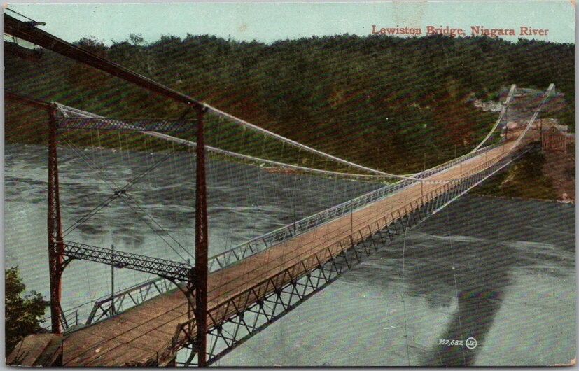 Lewiston-Queenston Bridge, New York-Canada Postcard "Niagara River ...