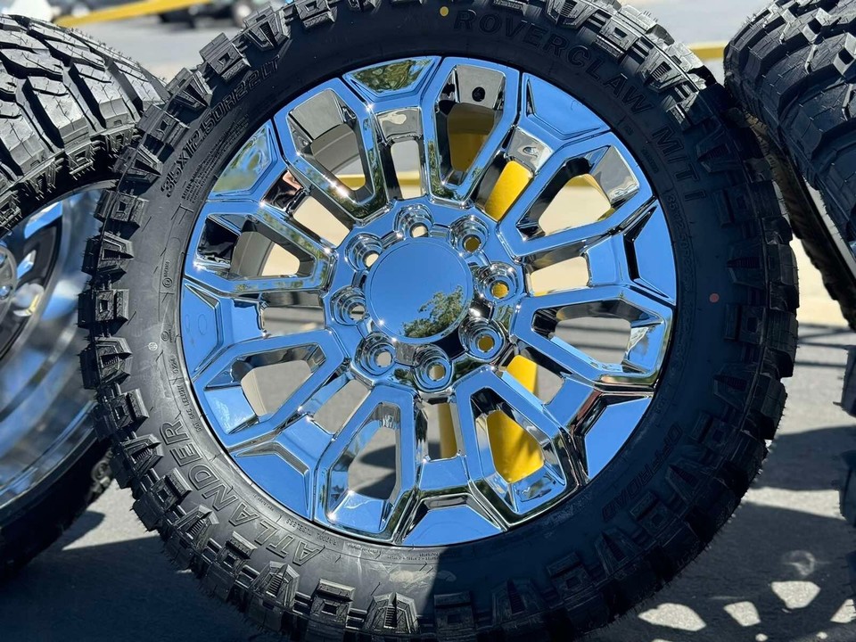 2026 22" Rims Wheels 35" Tires 8x180 GMC Sierra HD Chevy Silverado 2500 ...