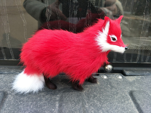 creative cute simulation fox model polyethylene&fur red fox doll about ...