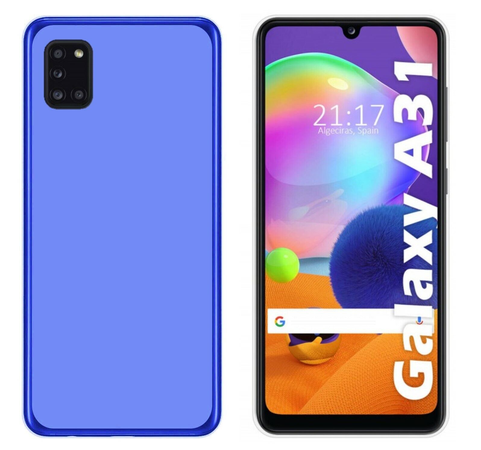 Funda Samsung galaxy A31 (6.4) Transparente Tpu Silicona Gel+Protector ...